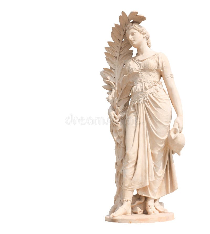 Ancient Statues Of Women On White Background Stock Image - Image: 24925305