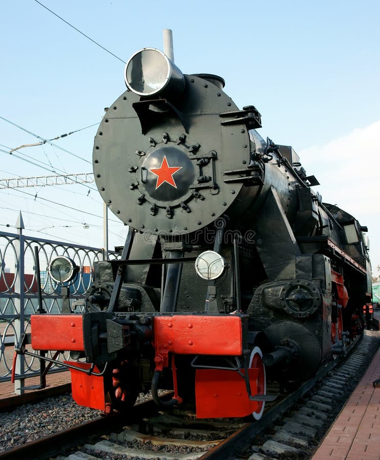 Ancient steam locomotive stock image. Image of station - 15041841