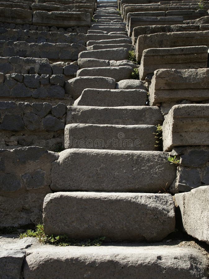 Ancient steps stock image. Image of italy, ruins, pompeii - 4099911