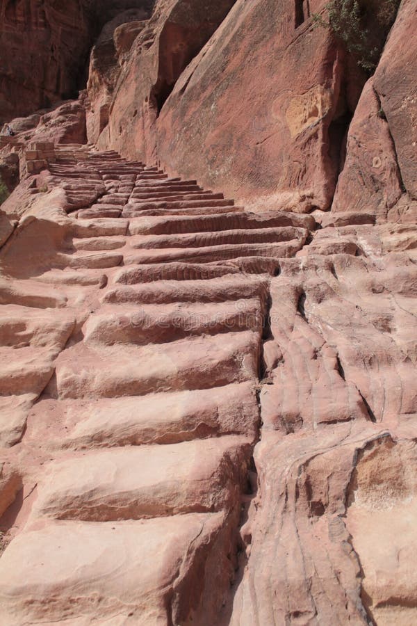 Ancient steps,Petra stock photo. Image of khasneh, donkey - 38563976