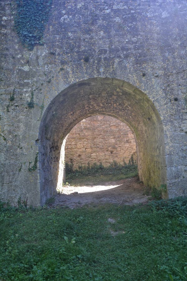 Ancient Stone Arch of a Castle Stock Image - Image of history, middle ...