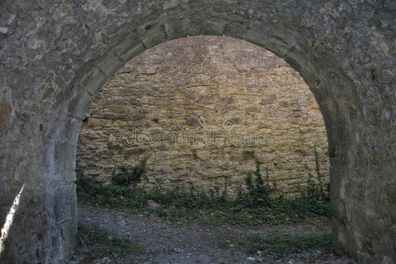 Ancient Stone Arch of a Castle Stock Photo - Image of entrance, castle ...