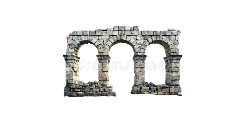 Ancient Stone Arches Monument Isolated on Transparent Background Stock ...