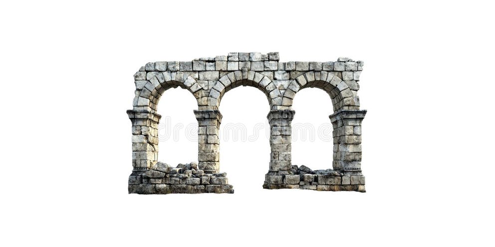 Ancient Stone Arches Monument Isolated on Transparent Background Stock ...