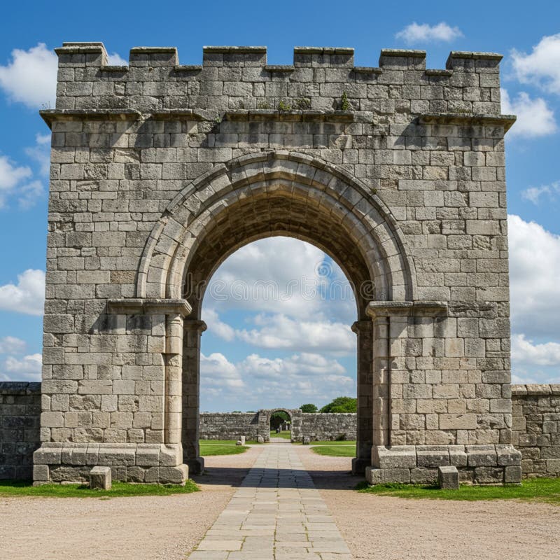 An Ancient Stone Archway, Constructed with Large Rectangular Blocks ...