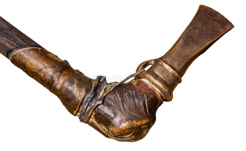 Ancient Stone Dagger. Historical Knife with Bone Handle Stock Image ...