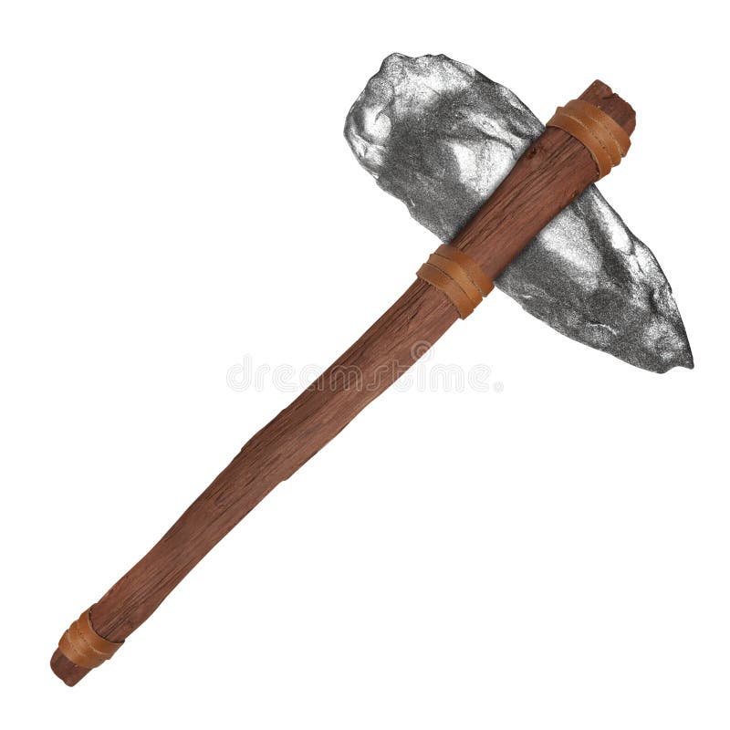 Ancient Stone Axe Isolated on White Stock Photo - Image of sharp, tool ...