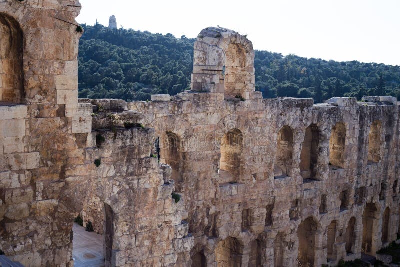 Ancient Stone Building on the Acropolis of Athens in Greece Stock Photo ...