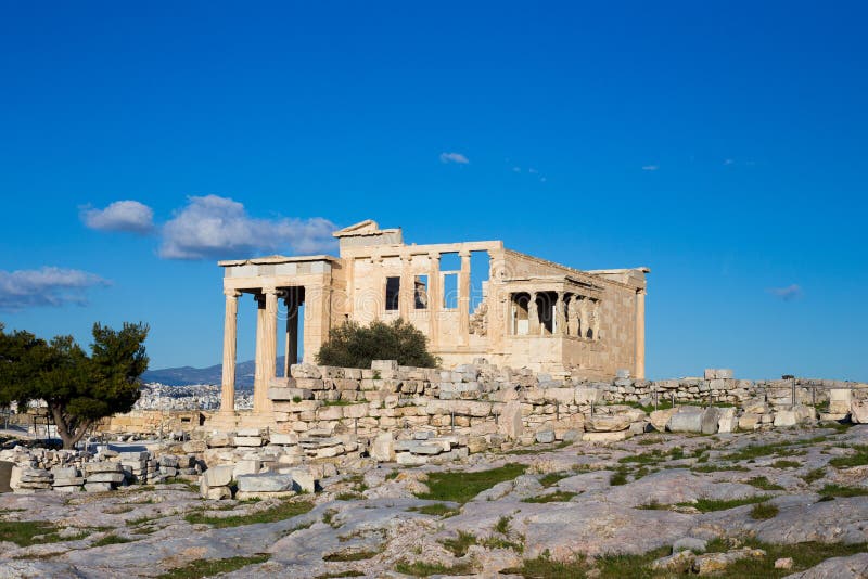 Ancient Stone Building on the Acropolis of Athens in Greece Stock Image ...