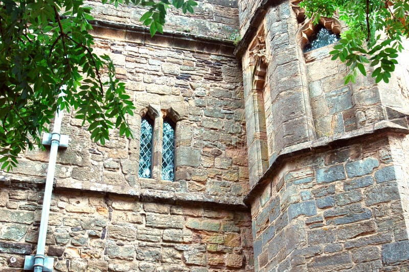 Ancient Stone Wall from Church, UK Stock Image - Image of christian ...