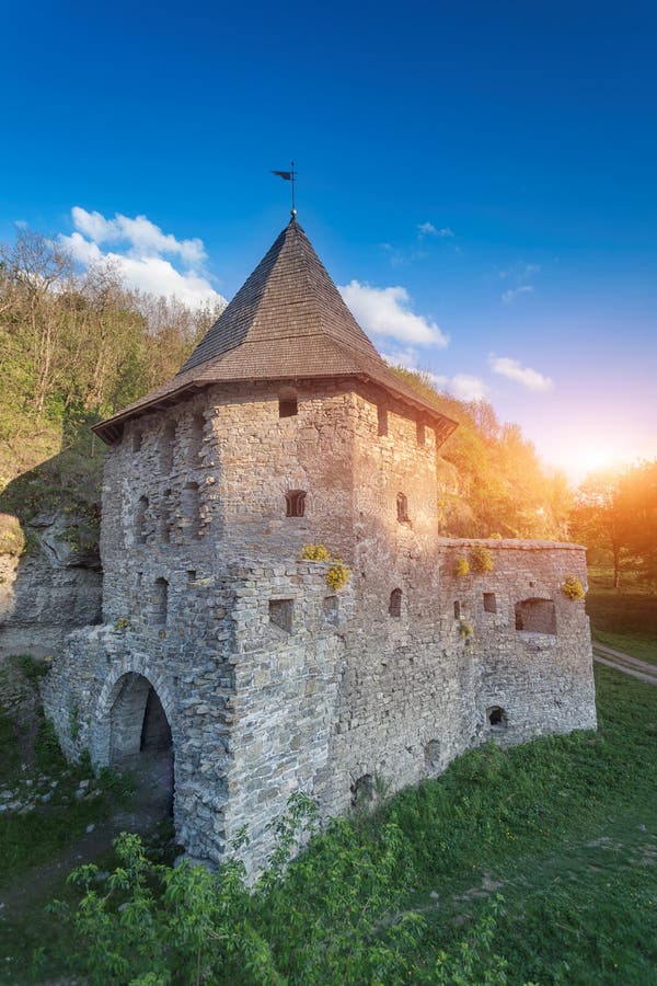 Ancient stone castle stock photo. Image of forest, hill - 61697008