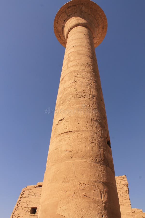 Ancient Stone Column. a Stone Column with a Pedestal at the Top. Stock ...