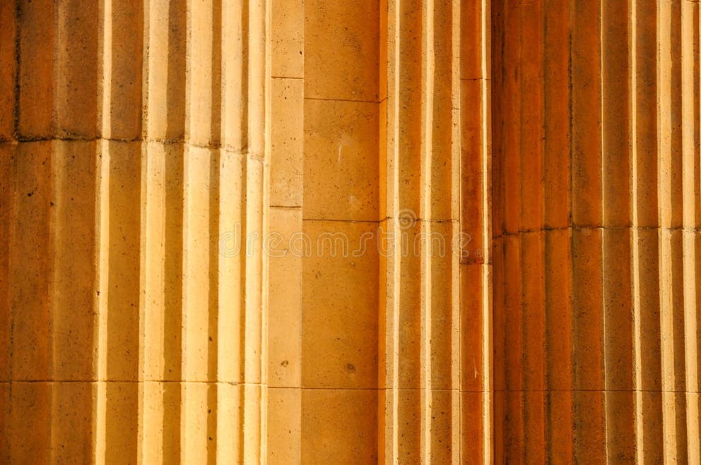 Ancient Stone Columns with Vertical Grooves and Timeless Elegance Stock ...