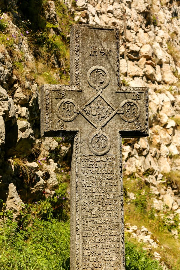 Ancient stone cross stock image. Image of ancient, bramble - 76038675