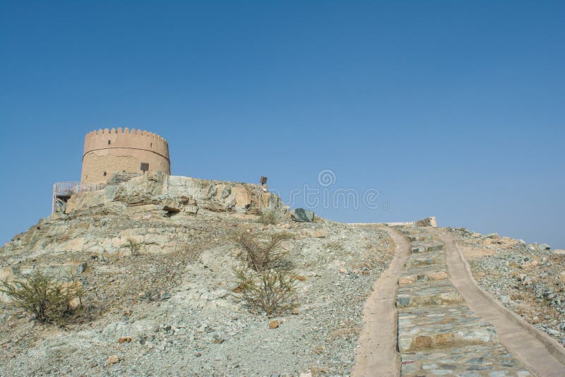 Ancient Stone Fort with High Walls in Arabian Village Stock Photo ...