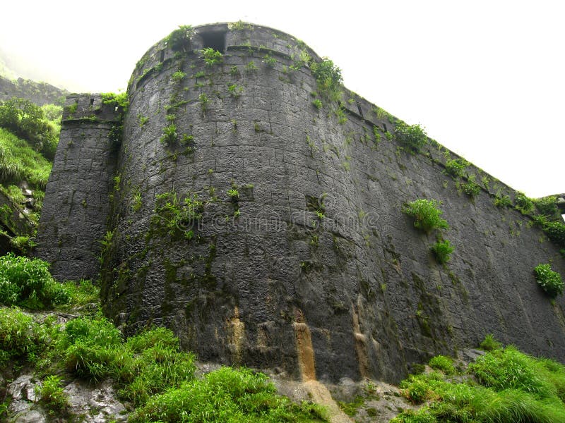 Ancient Stone Fortress Wall Stock Image - Image of green, barrier: 3198009