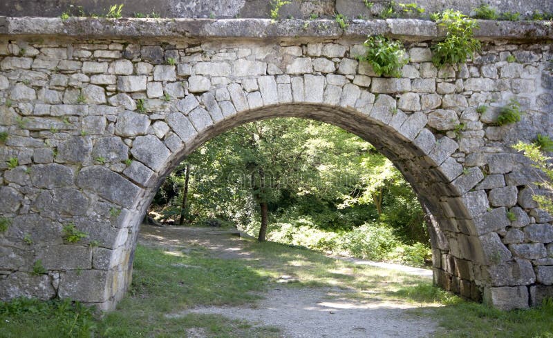 Ancient stone gate. stock photo. Image of building, decoration - 31206556