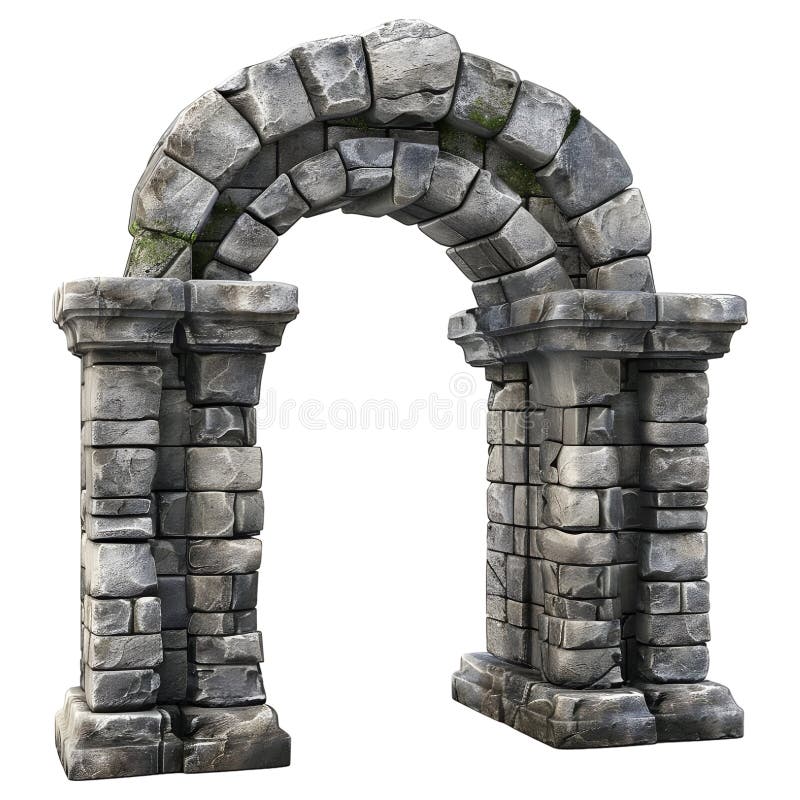 Ancient Stone Gate on Transparent Background - Ai Generated Stock ...