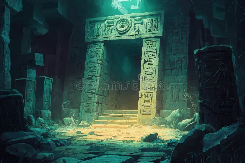 Ancient Stone Gateway Leading To a Mysterious Interior Stock Photo ...