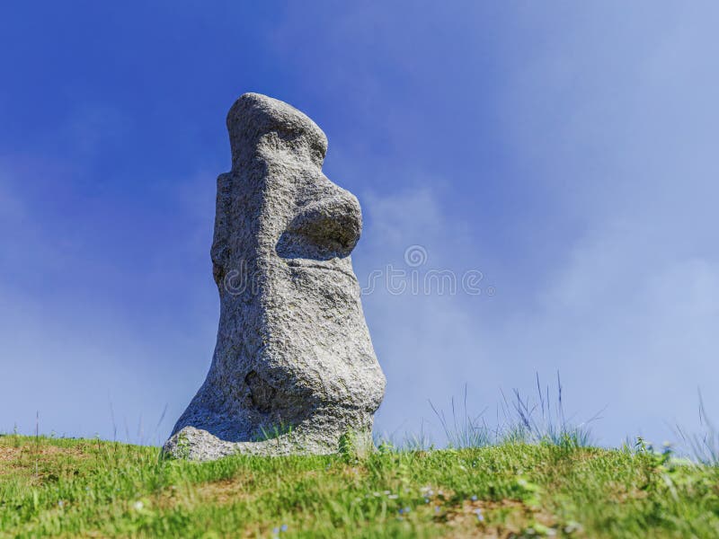 Ancient Stone Head at Easter Island Stock Photo - Image of civilization ...