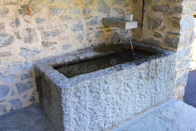 Ancient stone laundry sink stock photo. Image of stones - 74596588