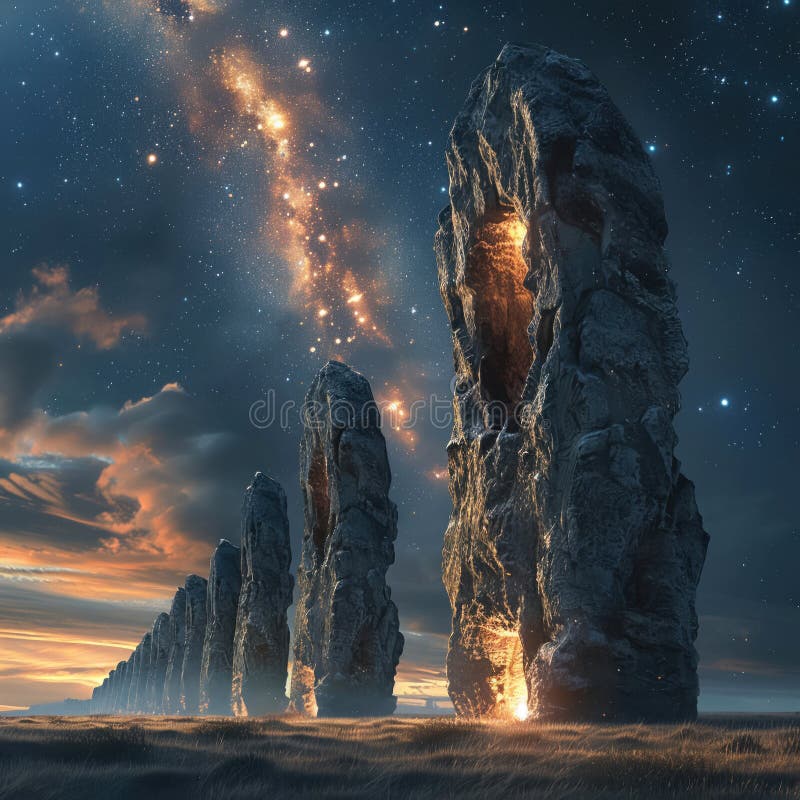 Ancient Stone Monuments Aligned with a Cosmic Black Hole Event Merging ...