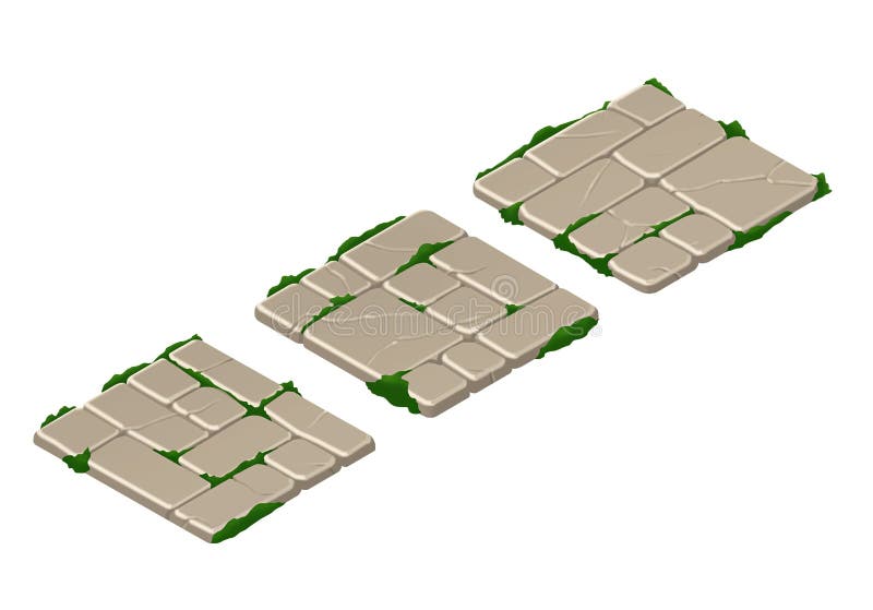 An Ancient Stone Path Overgrown with Moss and Grass Stock Image ...