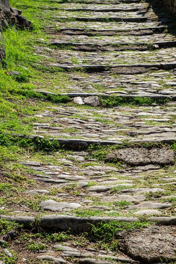 Ancient Stone Pathway Steps Stock Photo - Image of italy, stones: 220581252