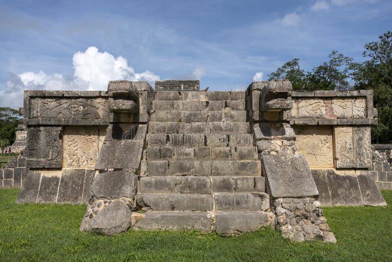 Mexico Yucantan Peninsula Chichen Itza Platform Eagles Jaguars Stock ...
