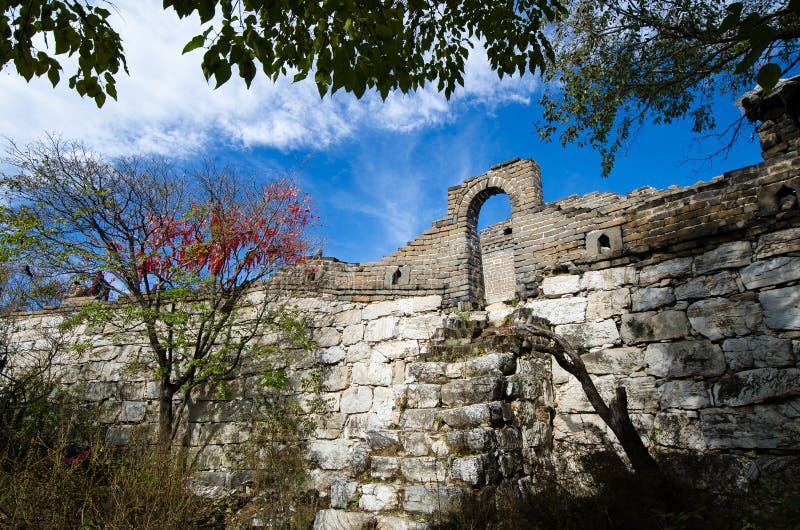 Ancient Stone Ruins with Gate and Stepping Stones Stock Photo - Image ...