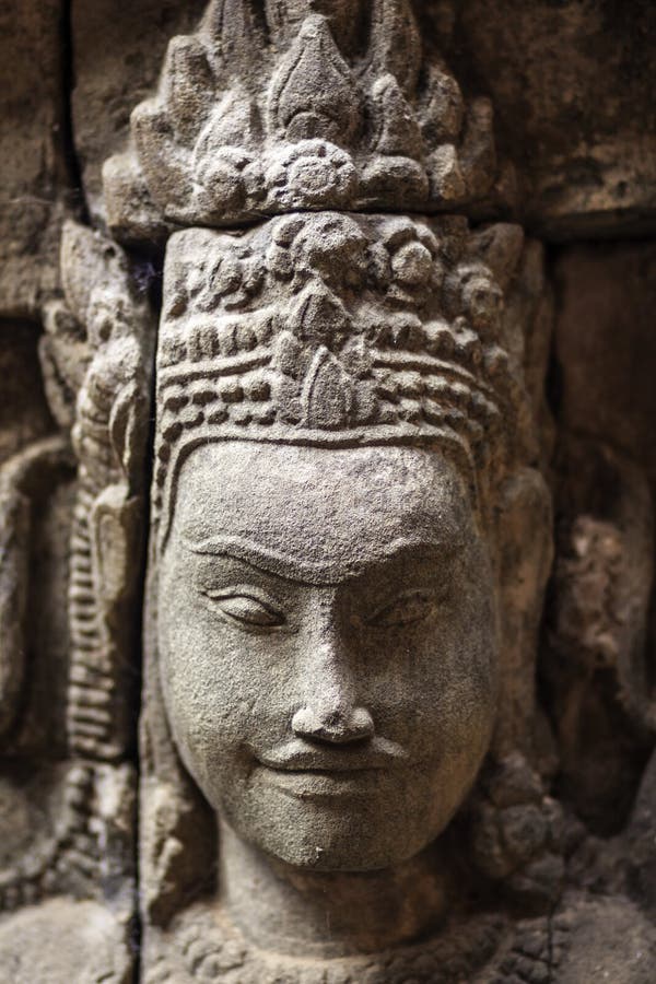 Ancient Stone Sculpture in Angkor Wat. Cambodia Stock Image - Image of ...