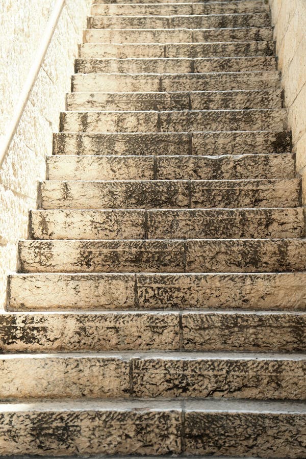 Ancient Stone Stairs in Jerusalem, Israel. Stock Photo - Image of ...