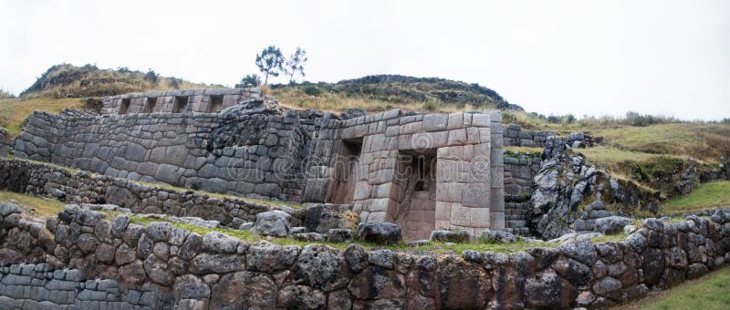 Ancient Inca Structures Near Cuzco Stock Image - Image of incas ...