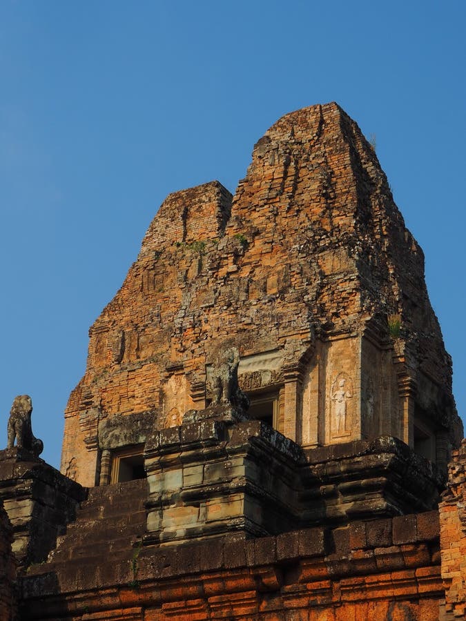 Ancient Stone Temple at Angkor Complex in Cambodia Stock Photo - Image ...