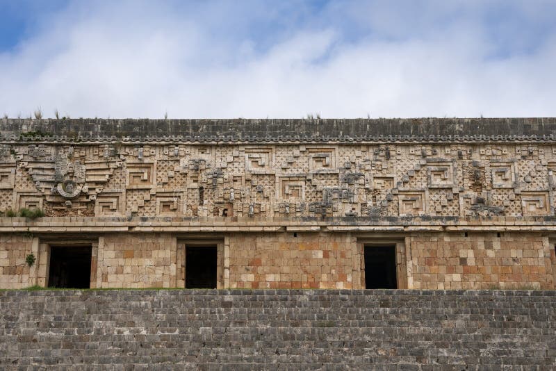 Mexico - Yucantan Peninsula - Uxmal - the Governor S Palace Stock Image ...