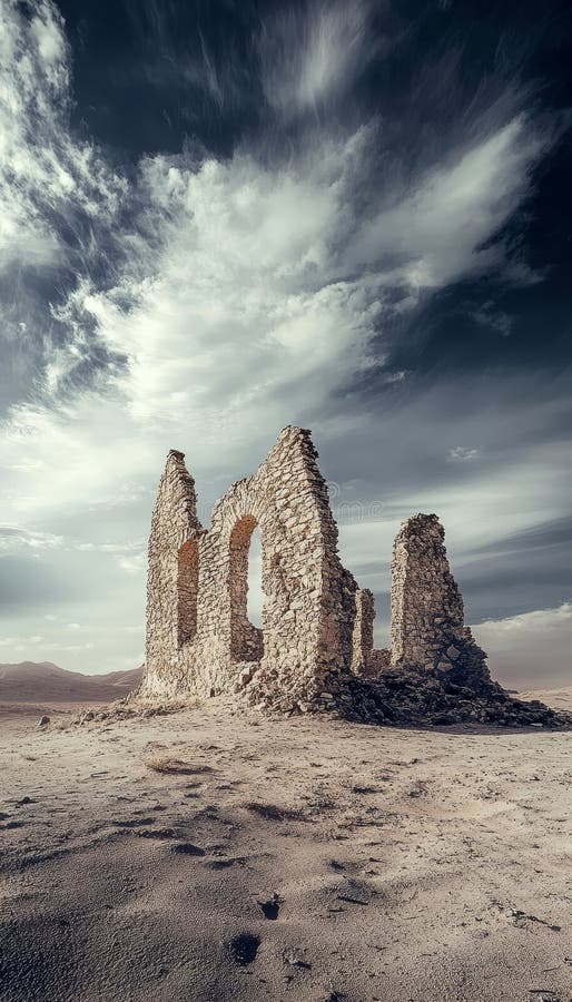 Ancient Stone Structures in a Desert Landscape Reflecting the History ...