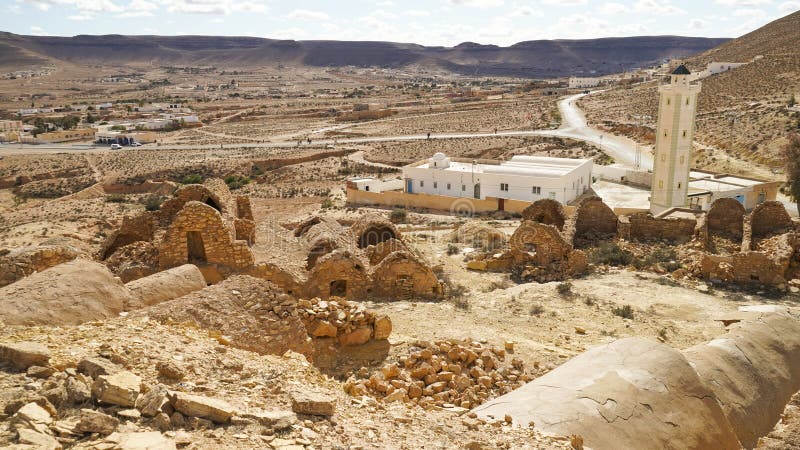 Ksar Jra, a Typical Berber Fortified Village Composed of Granaries and ...