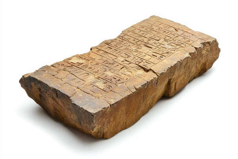 Ancient Stone Tablet Inscribed with Hieroglyphs, Likely Used for ...