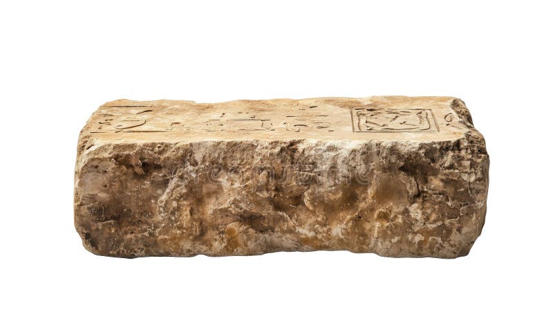 Ancient Stone Tablet with Inscriptions, Rectangular Shape, Weathered ...
