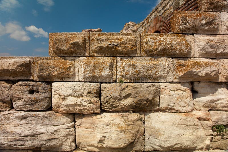Ancient stone wall stock photo. Image of fortification - 14824924