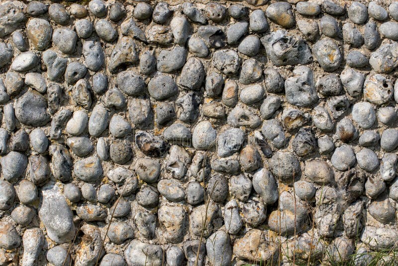 Ancient Stone Wall Background Image. Old English Pebble Dashed Wall ...