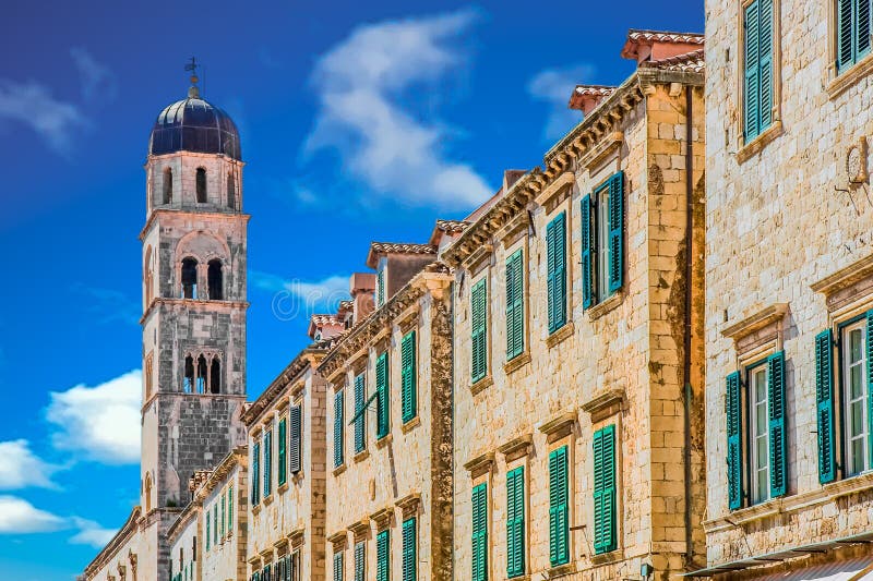Ancient Wall and Bell Tower in Croatia Stock Image - Image of europe ...