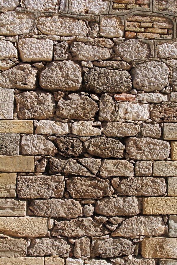 Ancient stone wall texture stock image. Image of mosaic - 45986943