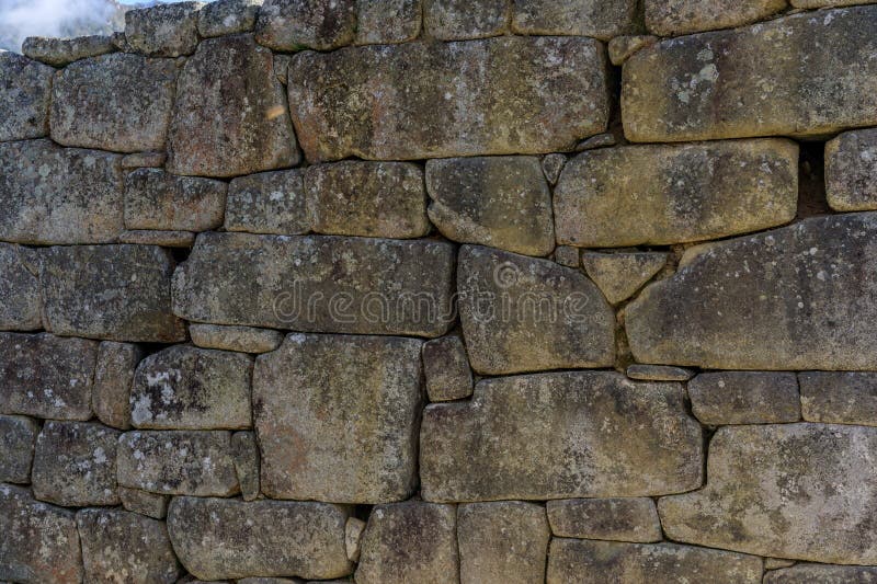 Ancient Stone Wall with Weathered Textures and Moss. Stock Illustration ...