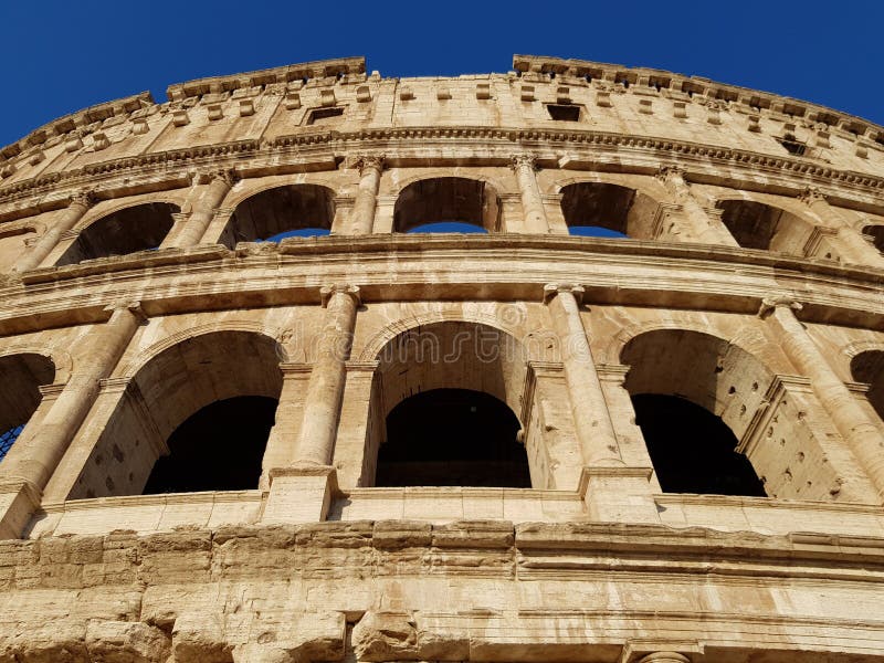 Ancient Stone Walls of the Roman Colosseum Stock Photo - Image of ...