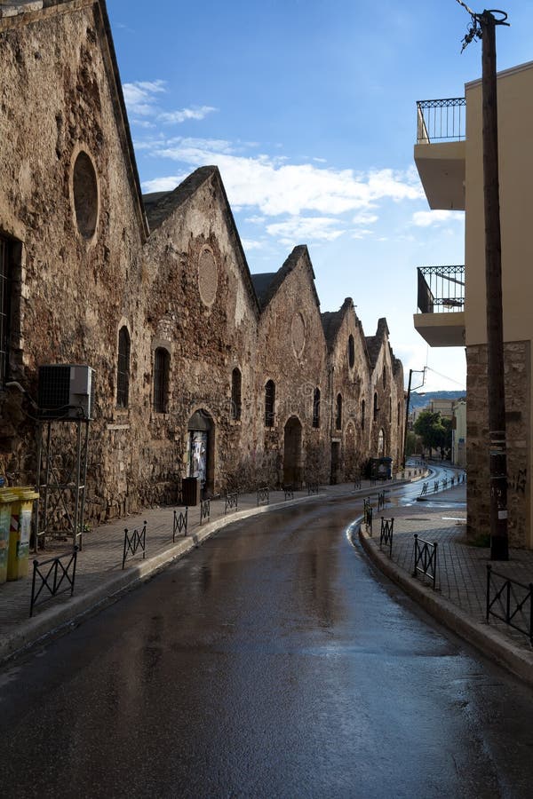 Ancient stone warehouses stock photo. Image of landmark - 24564246
