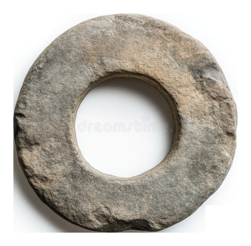 Ancient Stone Wheel Isolated on Transparent Background, Archaeological ...