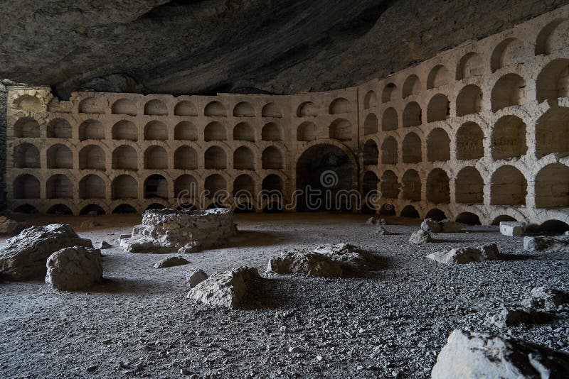 Ancient Storage Pit for Storing Food with a Built-in Straw Hut Stock ...