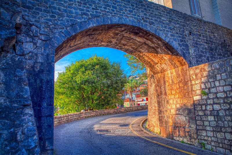 Ancient street arch stock image. Image of landscape - 135688165