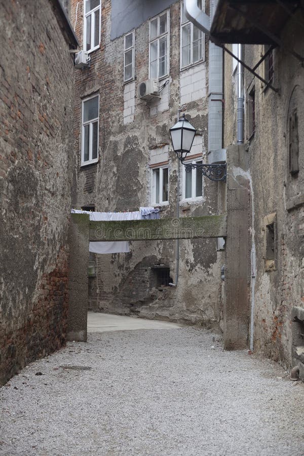 Ancient street stock image. Image of night, lights, ancient - 56443527